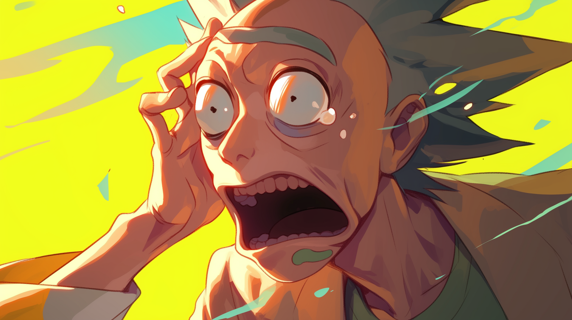 Rick Sanchez in Shock - Rick and Morty HD Wallpaper by patrika