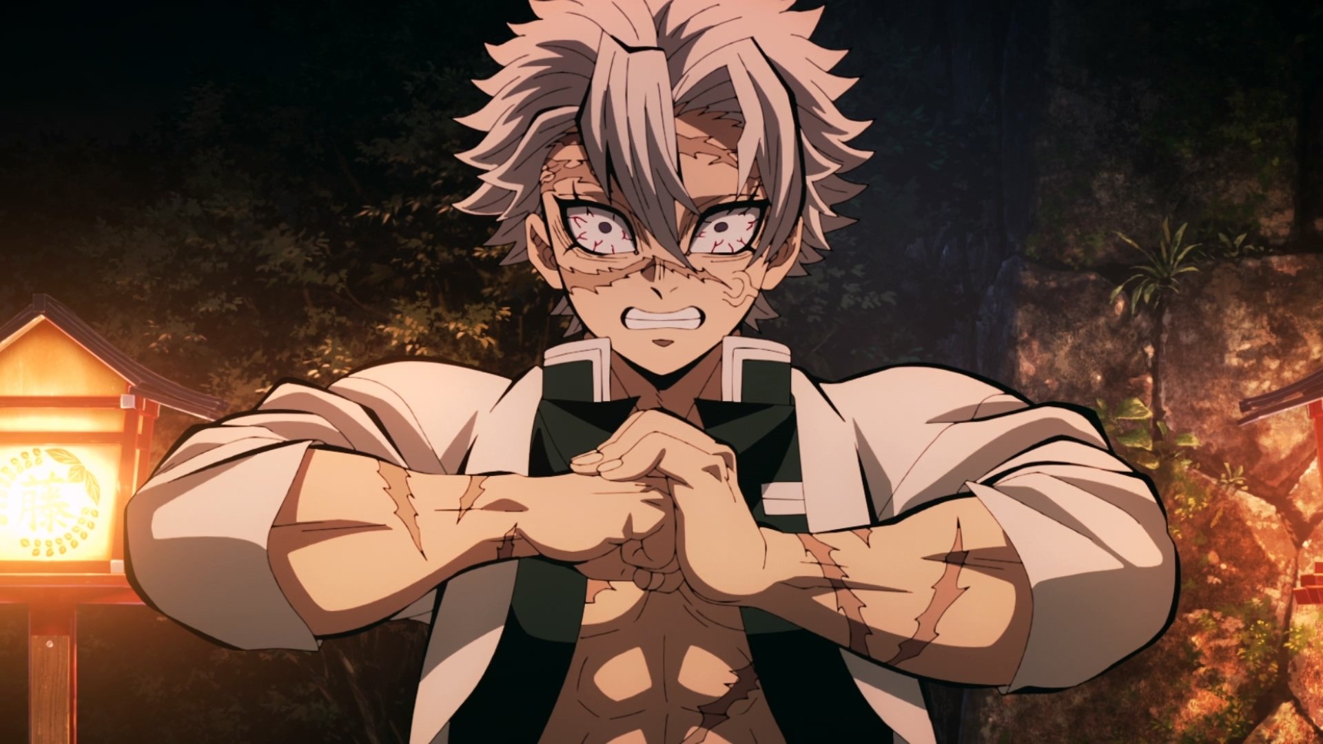 Sanemi Shinazugawa HD Wallpaper – Fierce Demon Slayer Anime Art