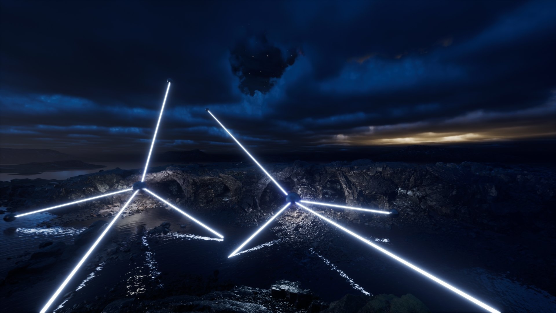 Download Virtual Reality Water Coast Reflection HD Wallpaper by GMUNK