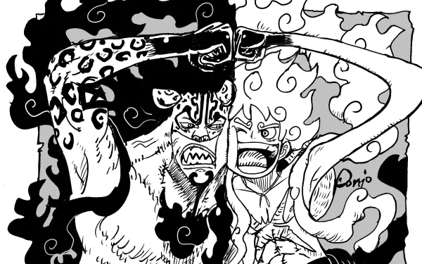 Download Anime One Piece Monkey D. Luffy Gear 5 (One Piece) Rob Lucci ...