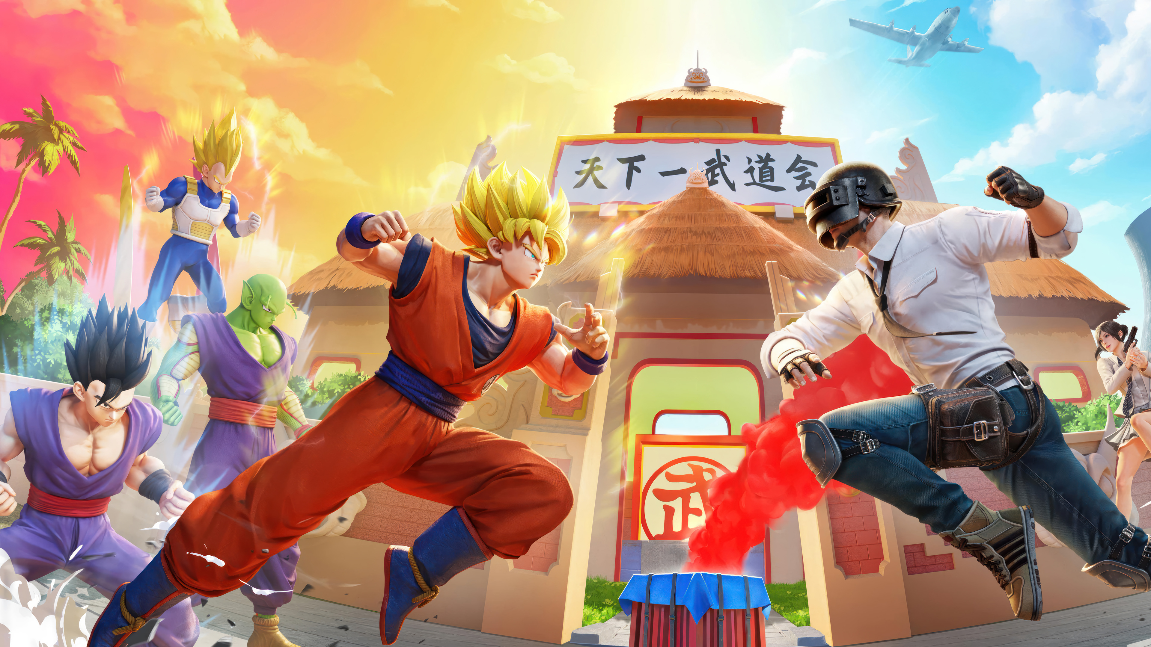 Epic 4K Ultra HD Wallpaper: Goku and Gohan in PUBG Style