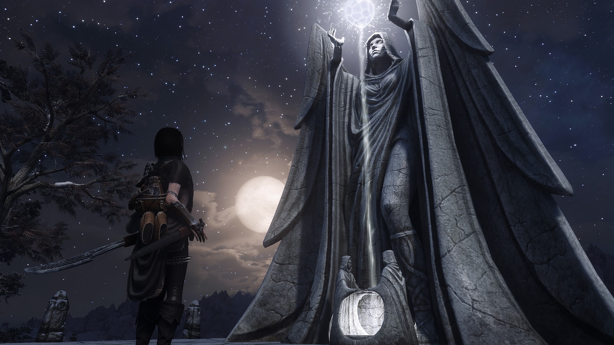 Skyrim Statues HD Wallpaper