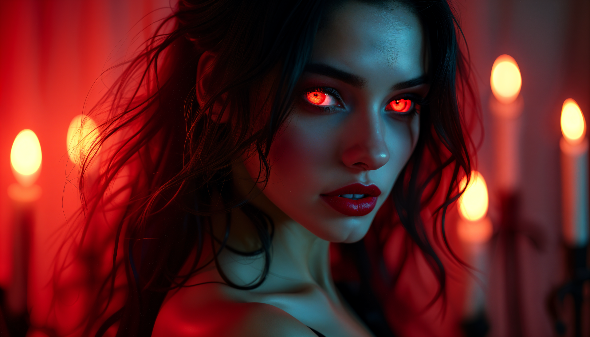Spellbinding Vampire: 4K Ultra HD Wallpaper by QuantumCurator