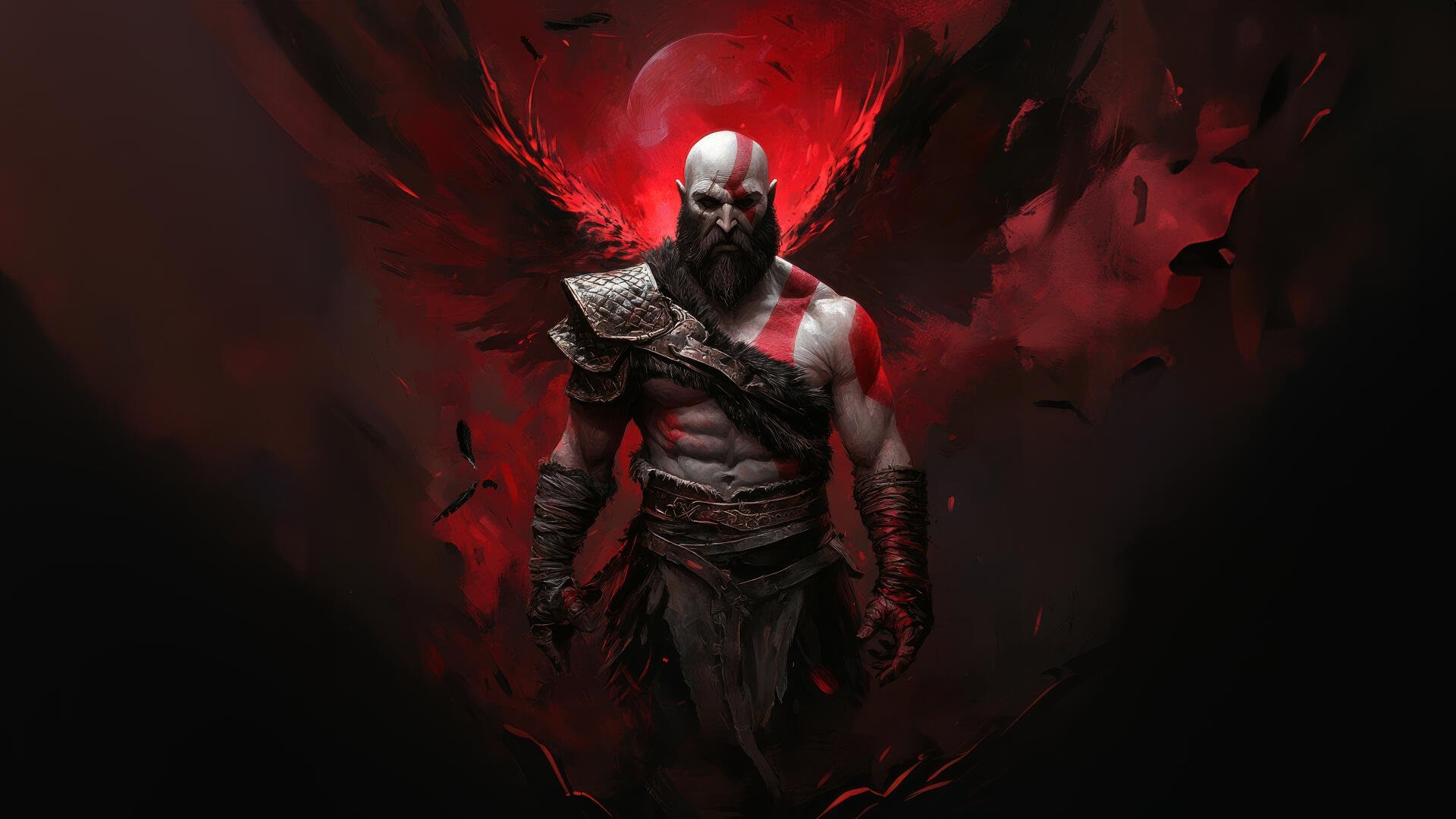 Epic 4K Ultra HD Wallpaper of Kratos from God of War by 1Shef1