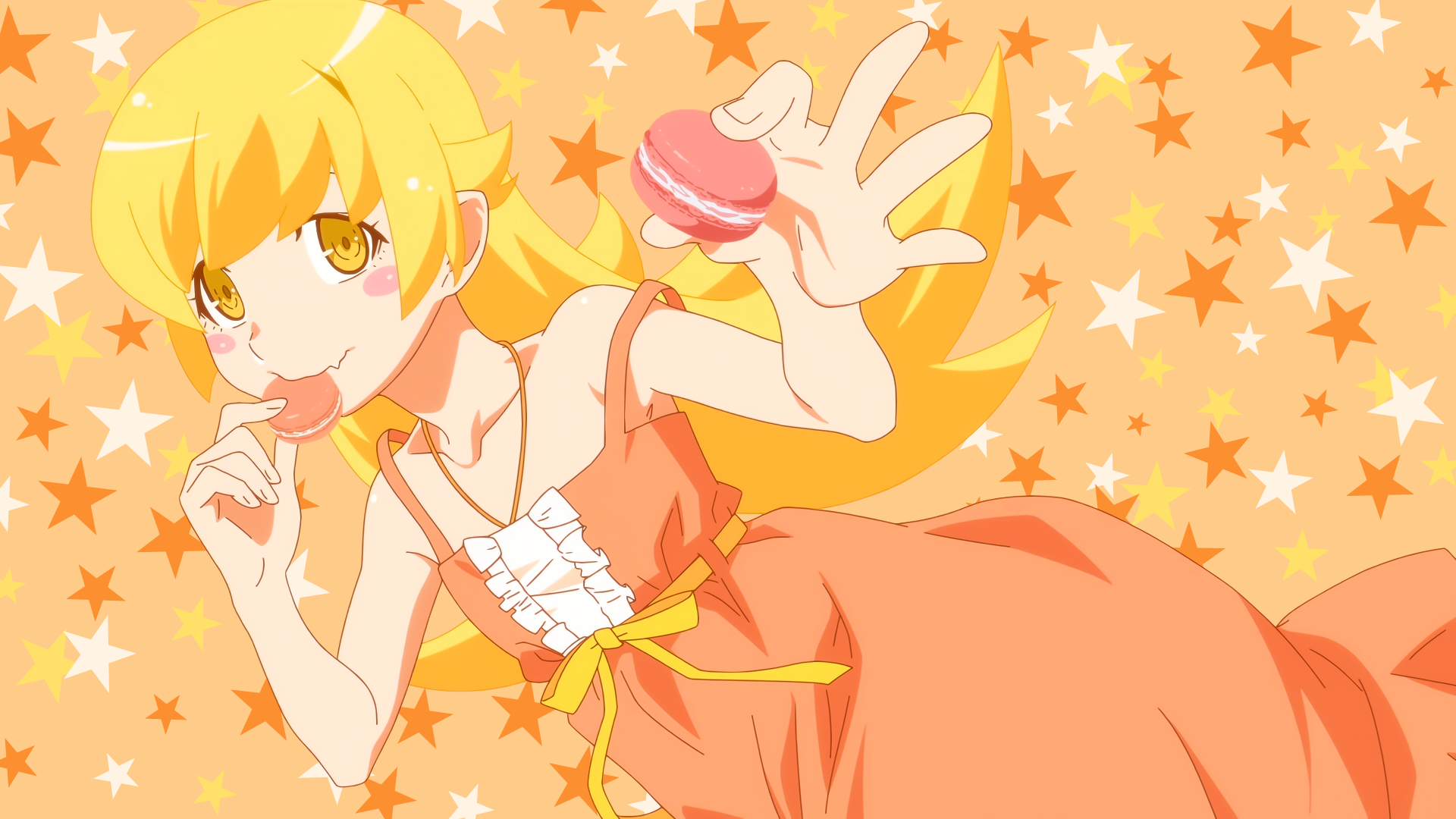Download Monogatari (Series) Shinobu Oshino Anime Girl HD Wallpaper