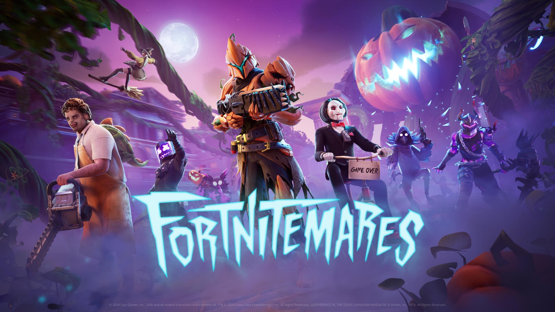 Fortnitemares HD Wallpaper – Spooky Fortnite Action in Vivid Detail