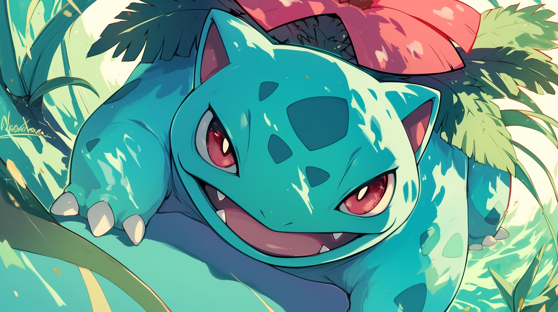 Vibrant Ivysaur HD Wallpaper: A Stunning Anime Adventure by patrika