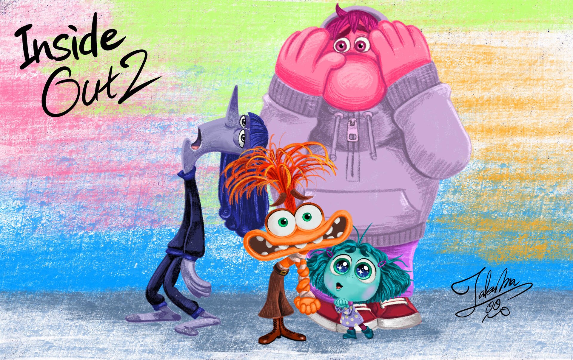 Download Movie Inside Out 2 4k Ultra HD Wallpaper by T&Bear