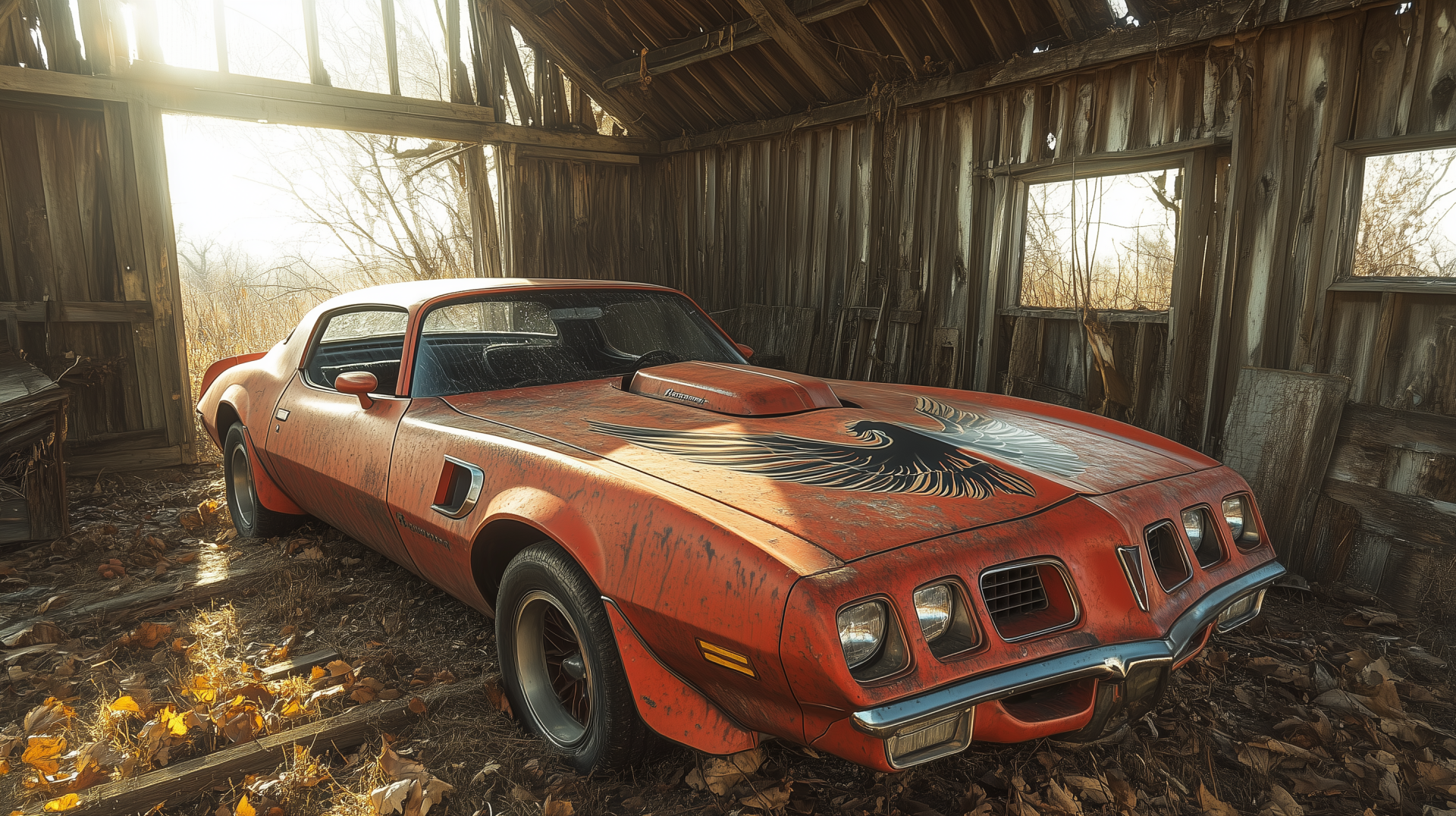 Download Pontiac Firebird Barn HD Wallpaper by michaldunaj