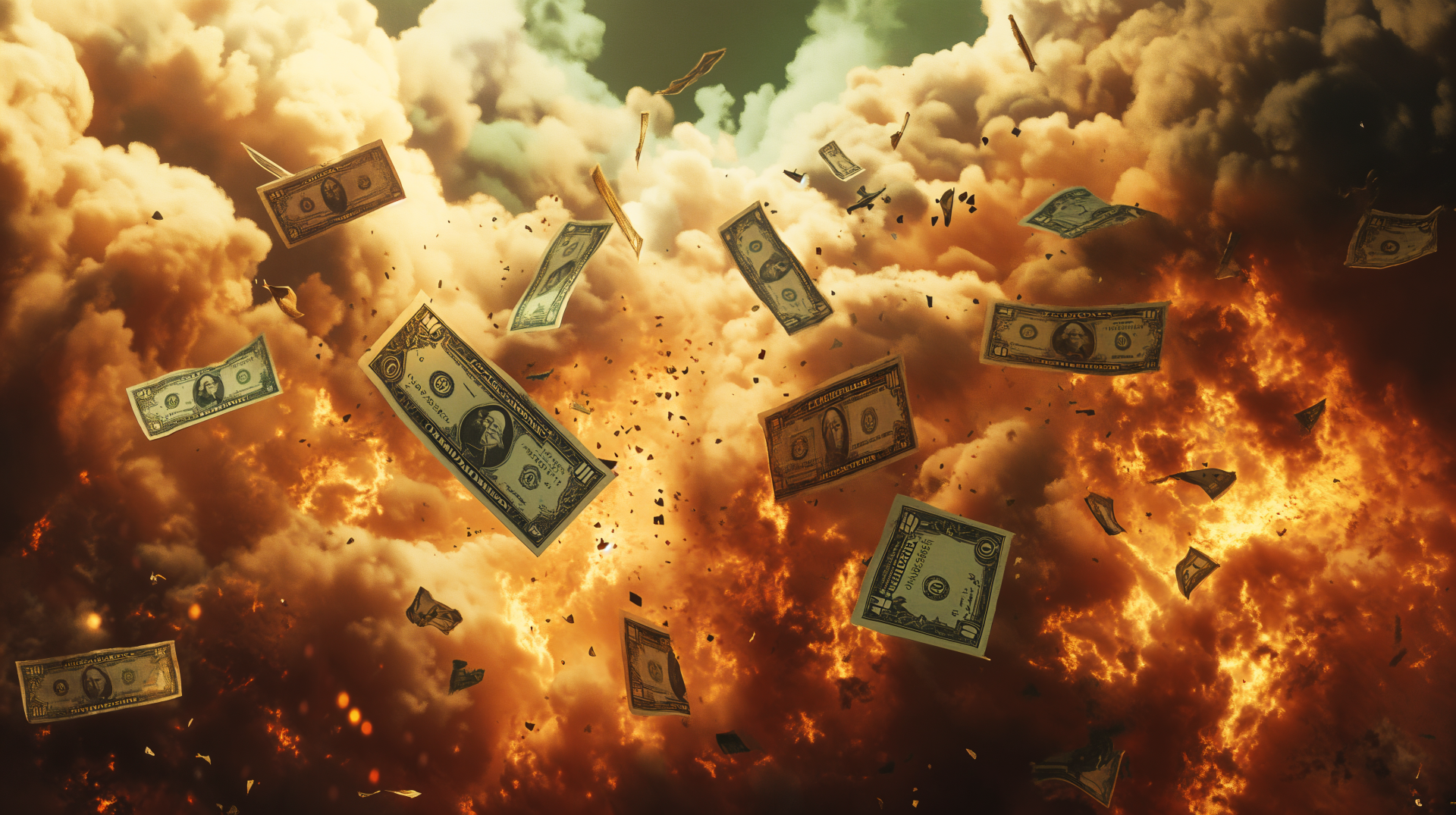 Explosive Inflation: A 4K Ultra HD Money Wallpaper by robokoboto