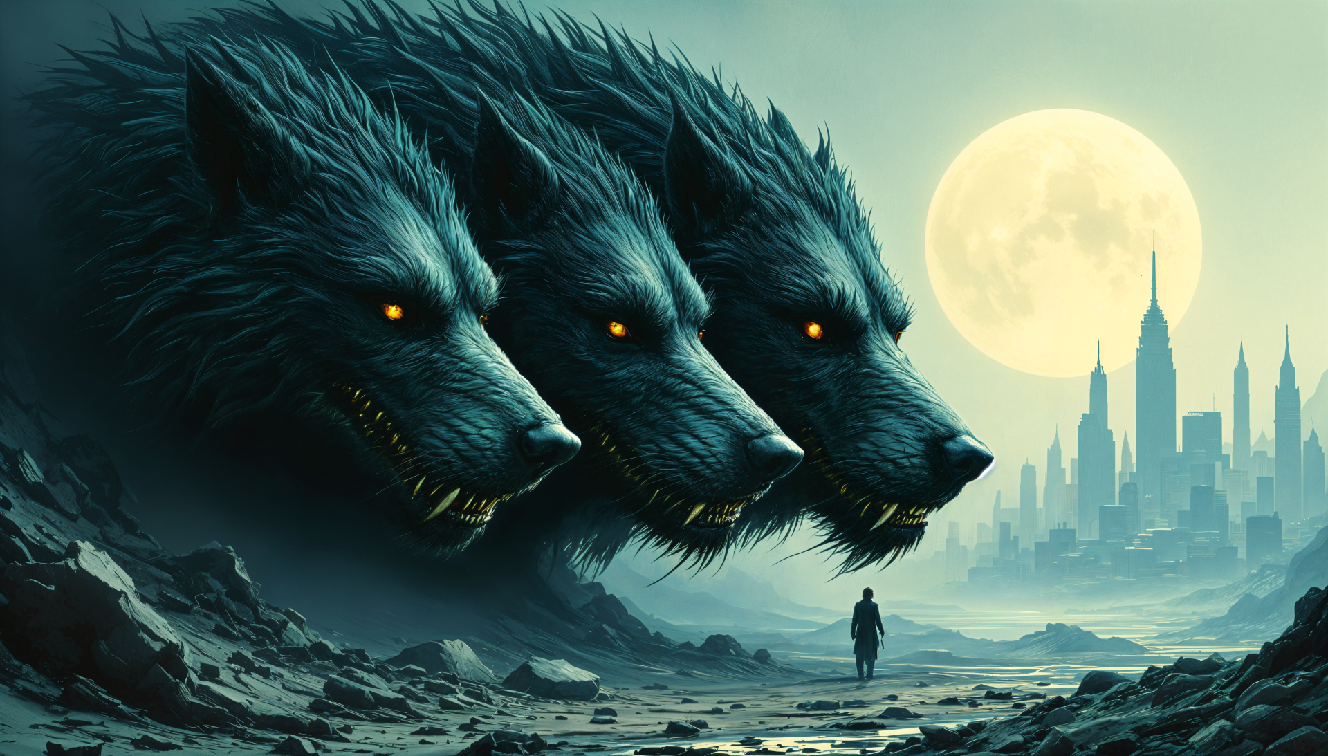 Cerberus Rising: A Stunning 4K Ultra HD Wallpaper by QuantumCurator