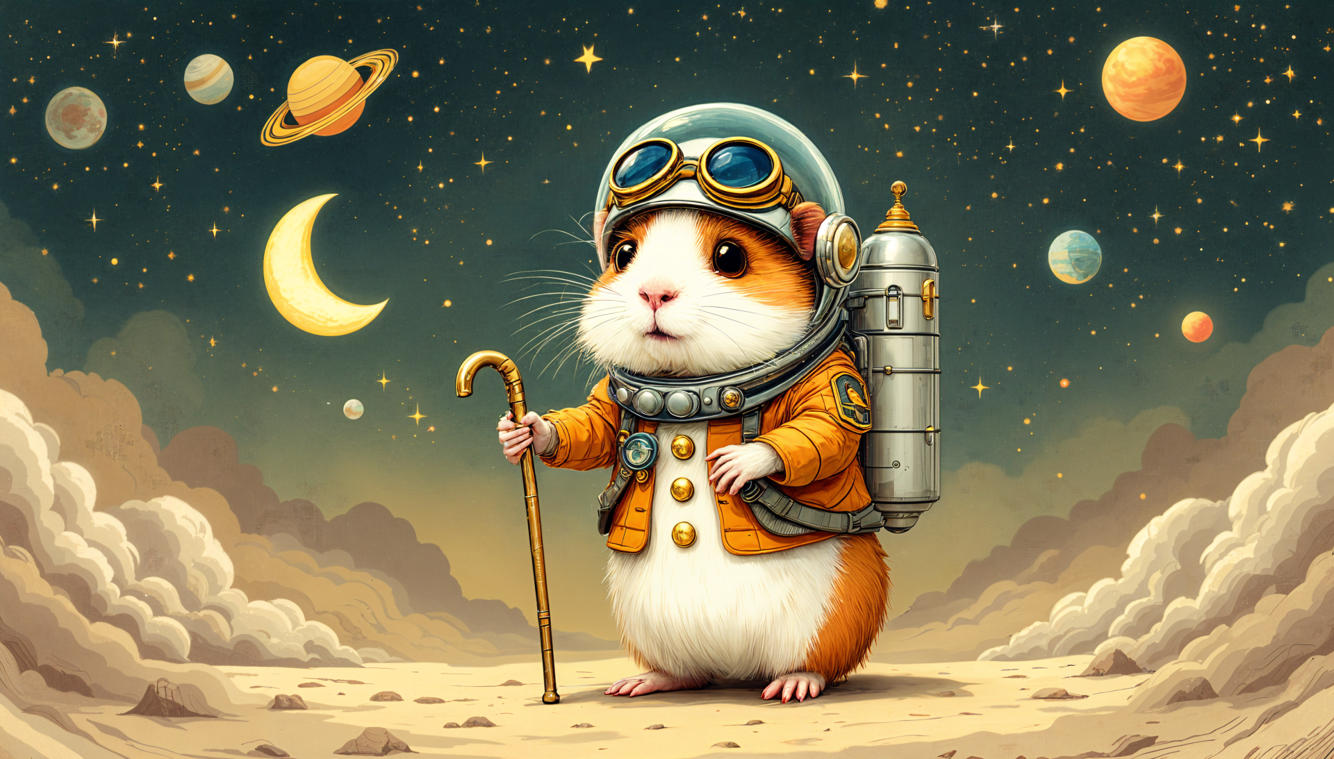 Galactic Guinea Pig: A Stunning 4K Ultra HD Wallpaper by QuantumCurator