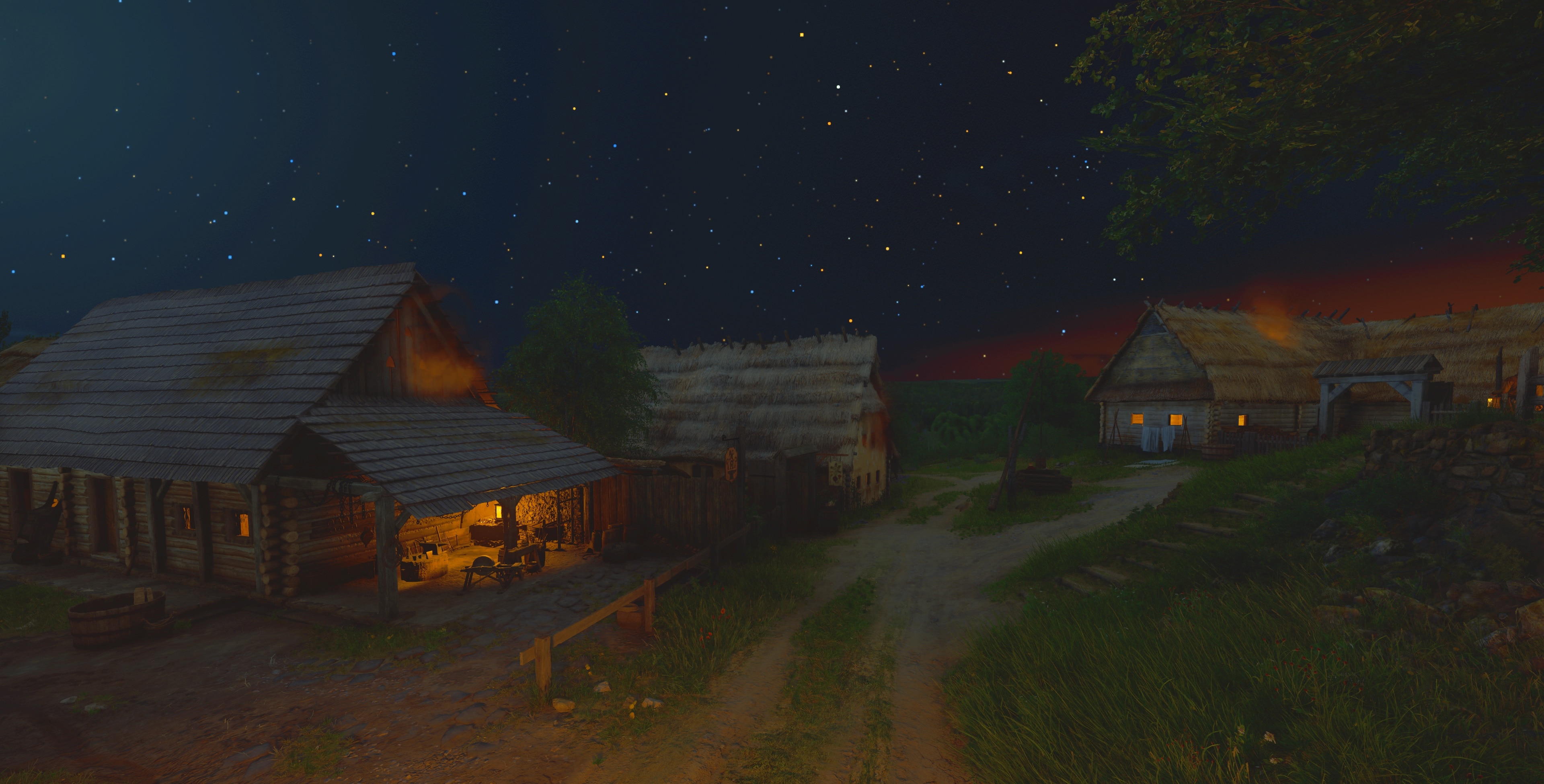 Kingdom Come: Deliverance II HD Wallpaper - Enchanting Nightscape
