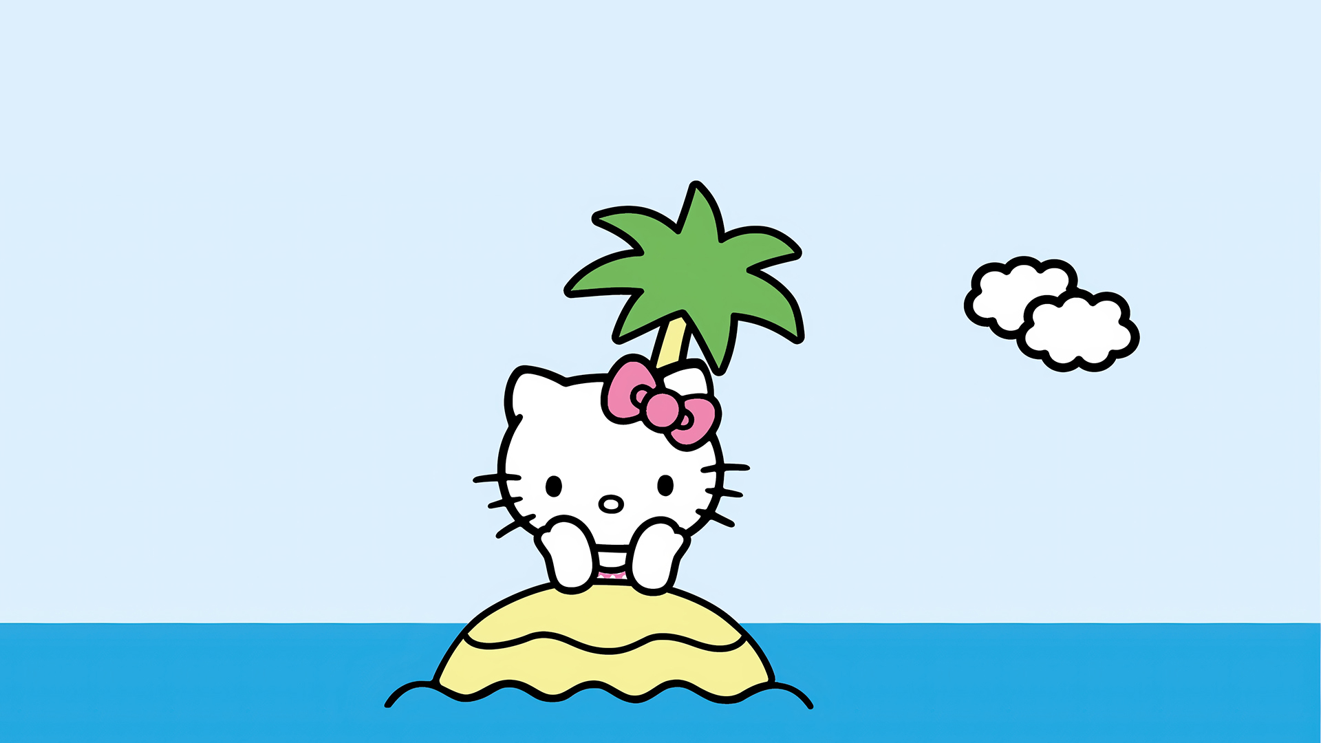 Hello Kitty Island Escape - HD Sanrio Wallpaper Delight