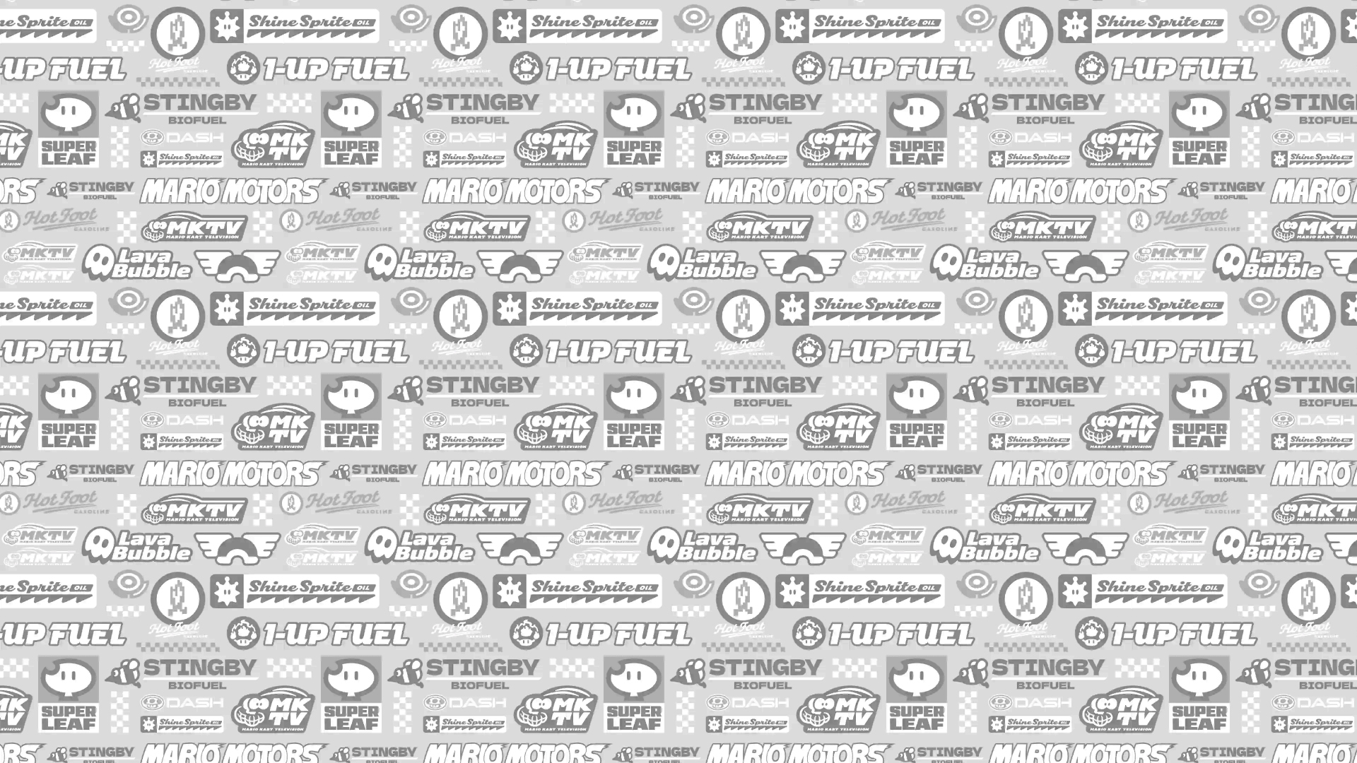 Grey Mario Mushroom Wallpaper