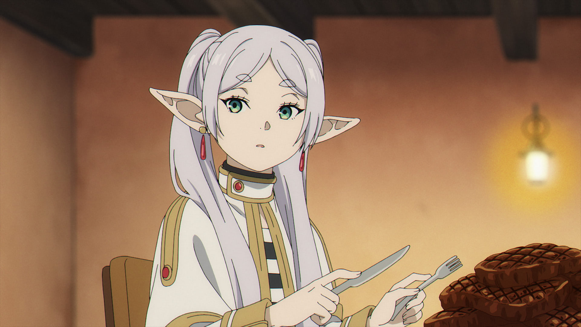 Frieren: Beyond Journey's End HD Wallpaper - A Culinary Moment