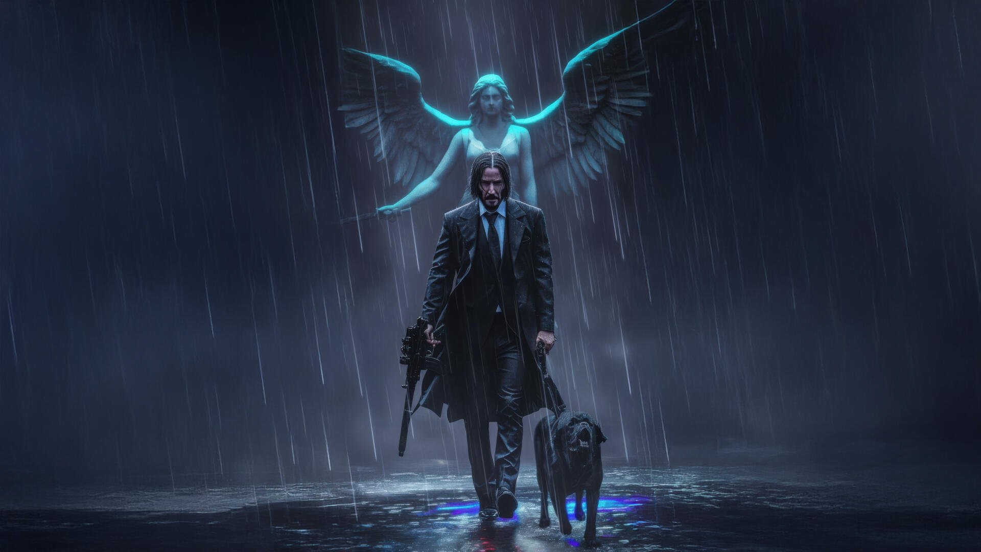 John Wick 4K Ultra HD: Dark Rain Fury Wallpaper