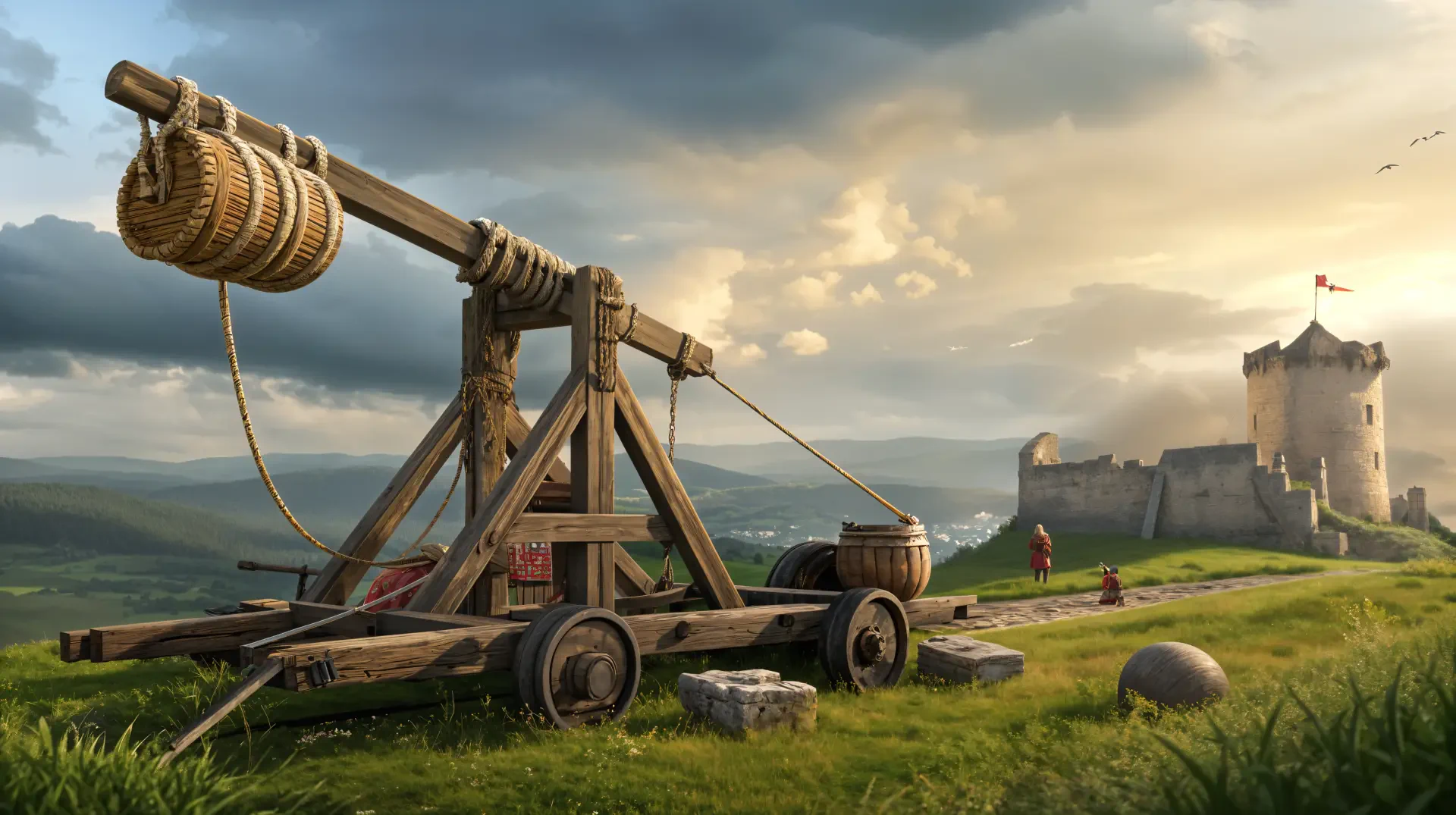 4K Ultra HD Wallpaper of a Majestic Catapult by QuantumCurator