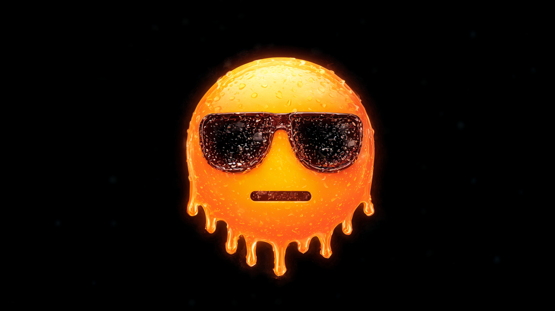 4K Ultra HD Melting Sunglasses Emoji Wallpaper by robokoboto