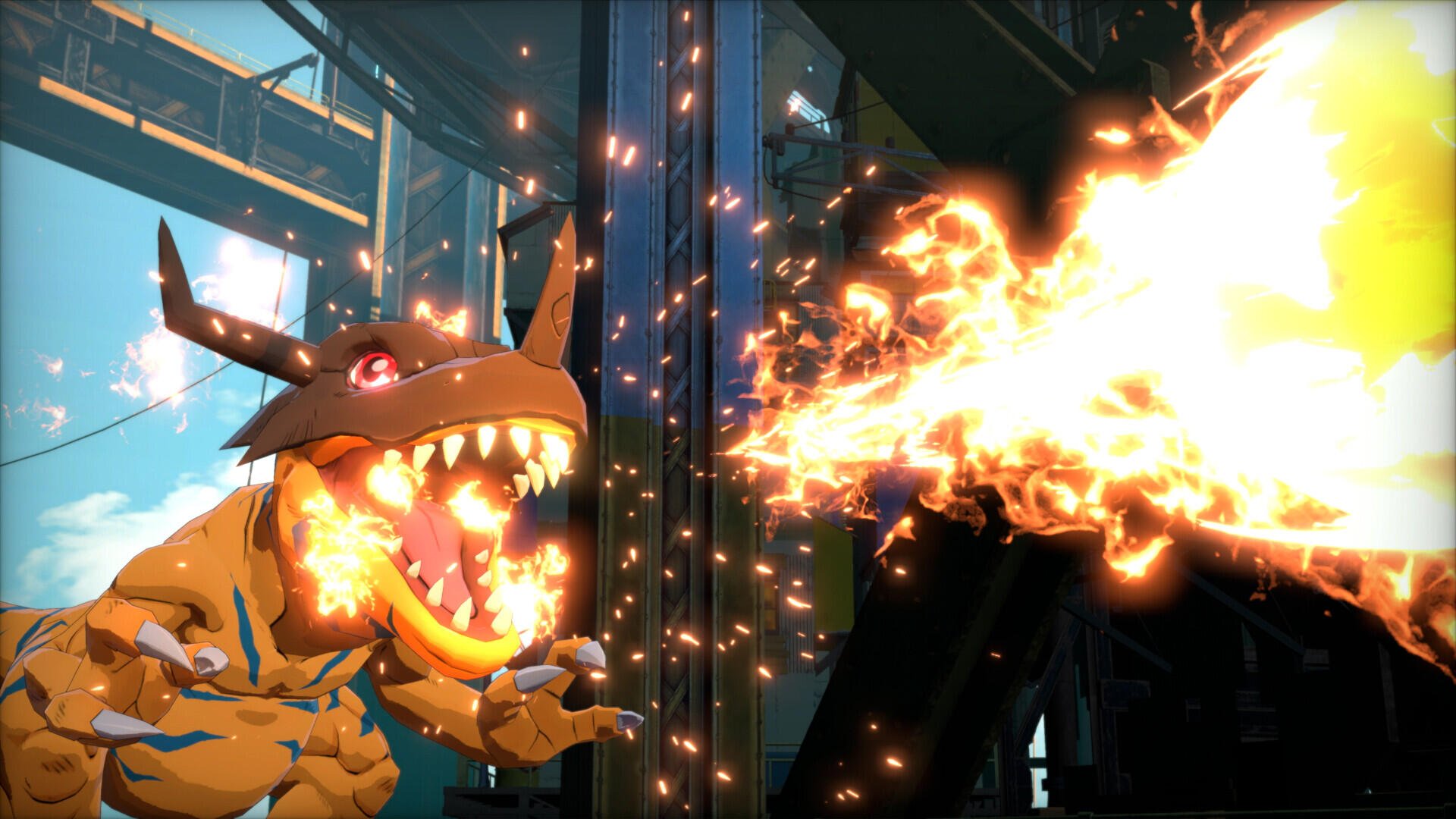 Digimon Story: Time Stranger HD Wallpaper – Fiery Battle Unleashed