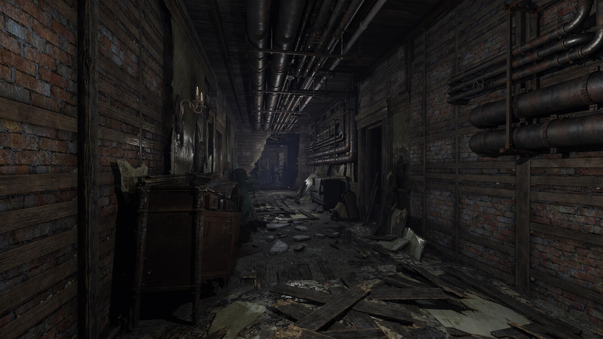 Death Relives: Haunting Abandoned Corridors – HD Game Wallpaper