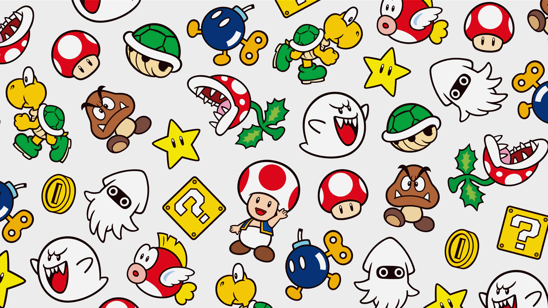 Super Mario HD: Iconic Sprite Pattern Wallpaper