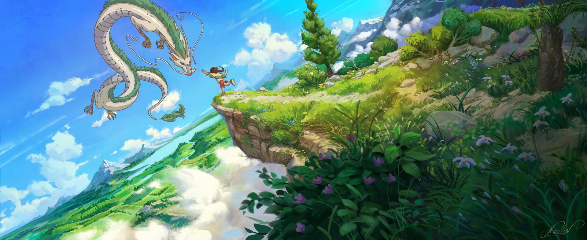 Haku's Cloudflight — Spirited Away (Studio Ghibli HD) by NosliN ...