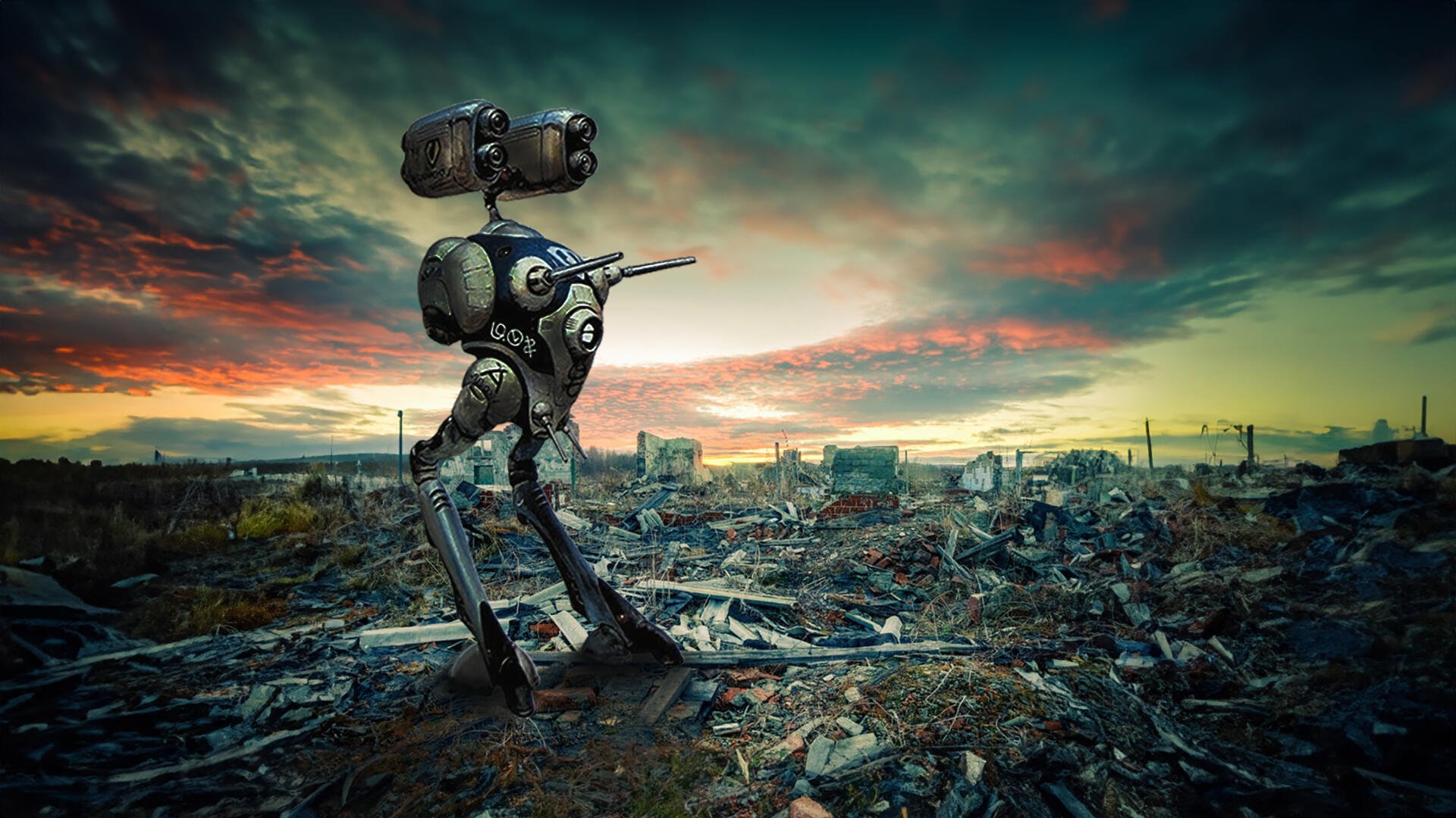 Macross Wasteland Sentinel — Robotech HD Wallpaper