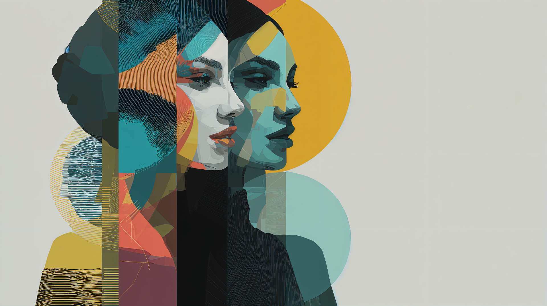 Prismatic Muse 4K Echoes of a Woman — Ultra HD Art Layered Portrait ...