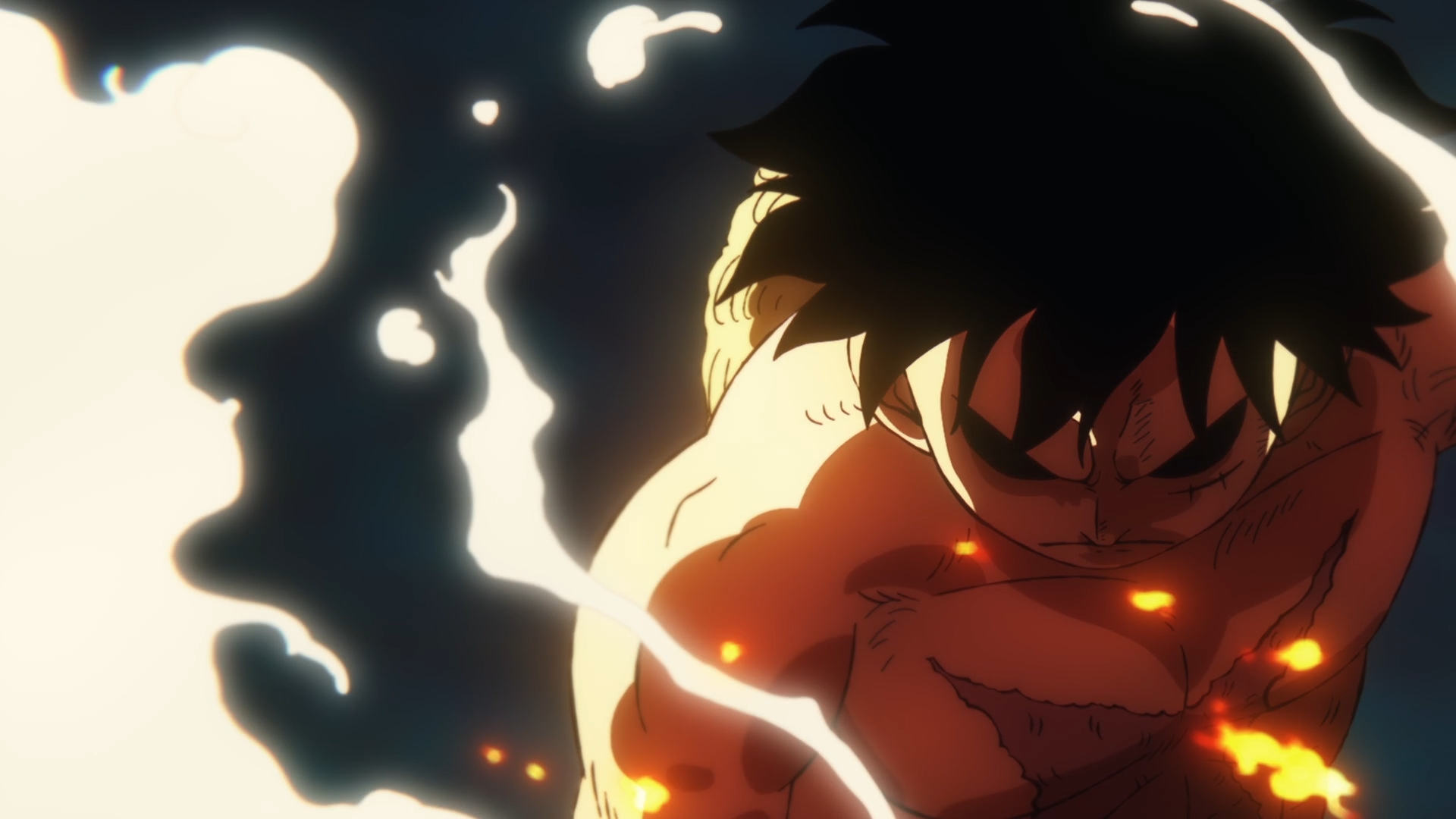 One Piece — Monkey D. Luffy: Fiery Haki HD Wallpaper | 1920x1080 ...