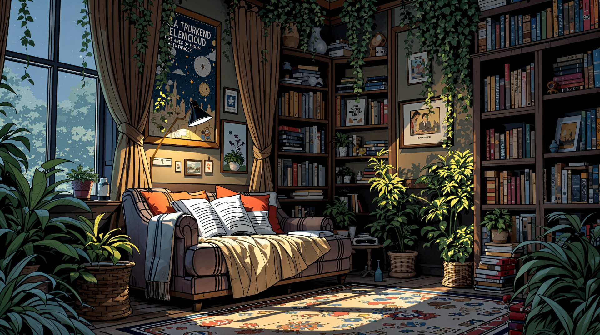 Cozy 4K Reading Nook — Ultra HD Wallpaper by QuantumCurator