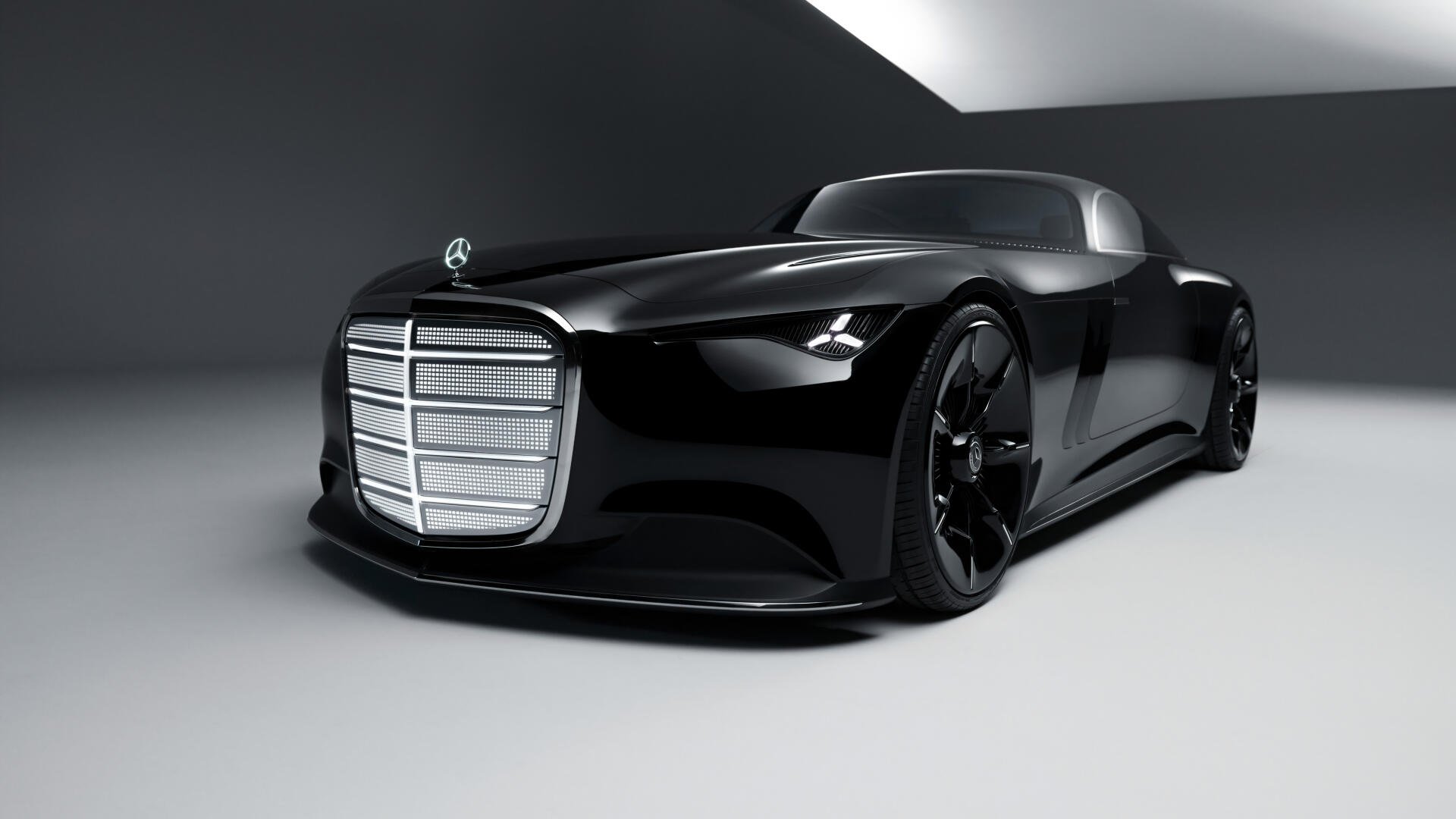 Mercedes-Benz Vision Iconic — Futuristic Black 5K Ultra HD Wallpaper