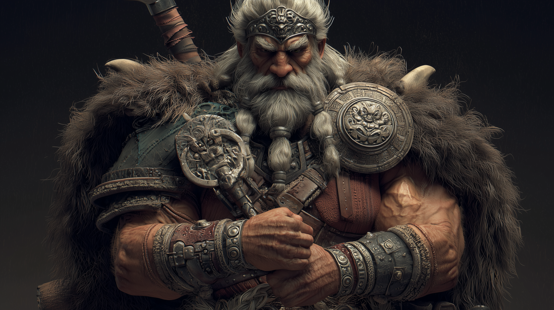 Muscled Viking Barbarian Knight — 2K Quad HD Wallpaper by patrika