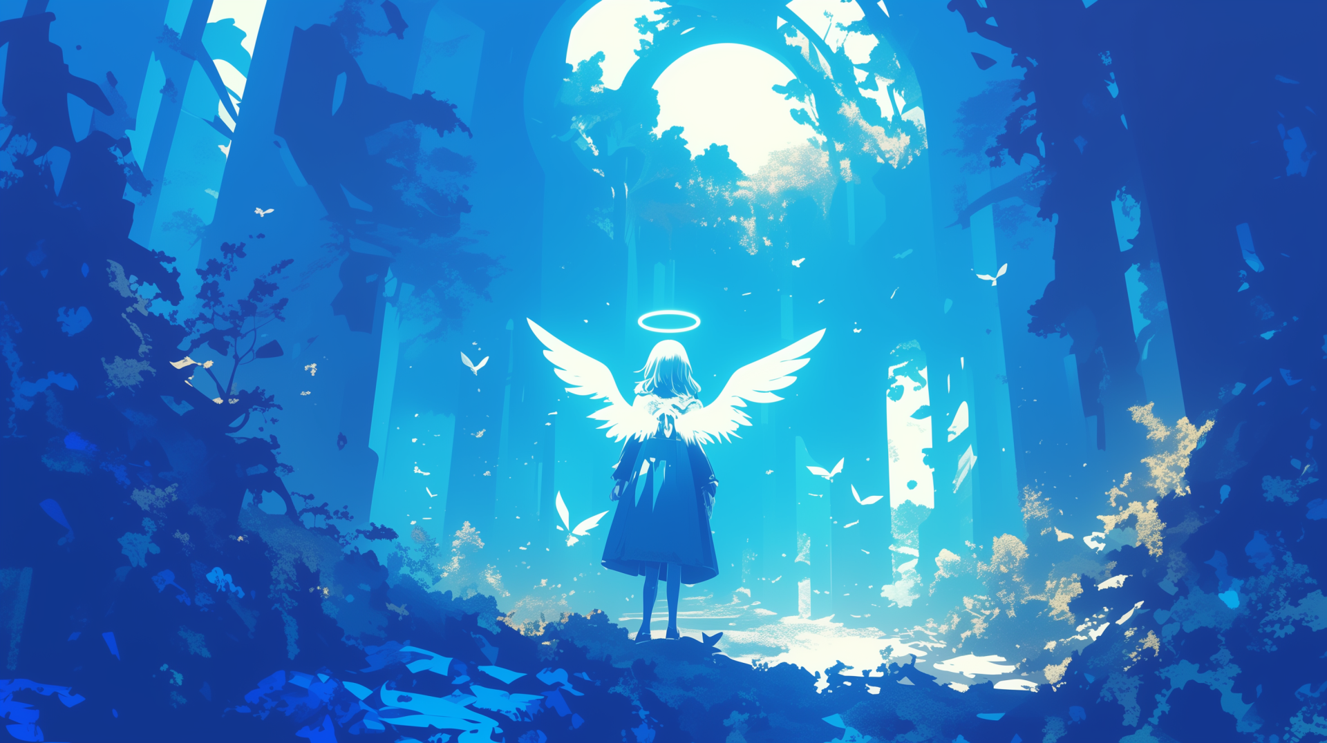 2K Quad HD Anime Angel — AI-Generated Wallpaper | 2912x1632 | Wallpaper ...