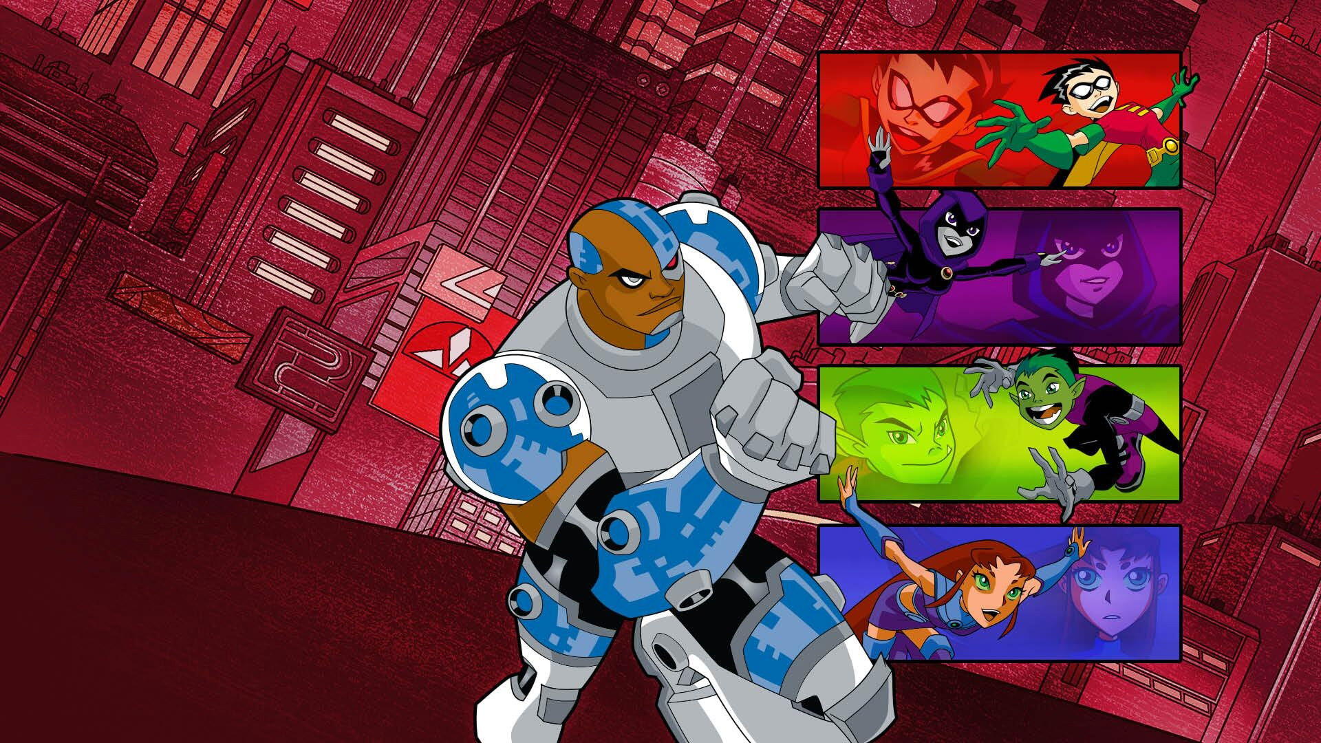 Teen Titans HD: Cyborg & the Titan Team Wallpaper