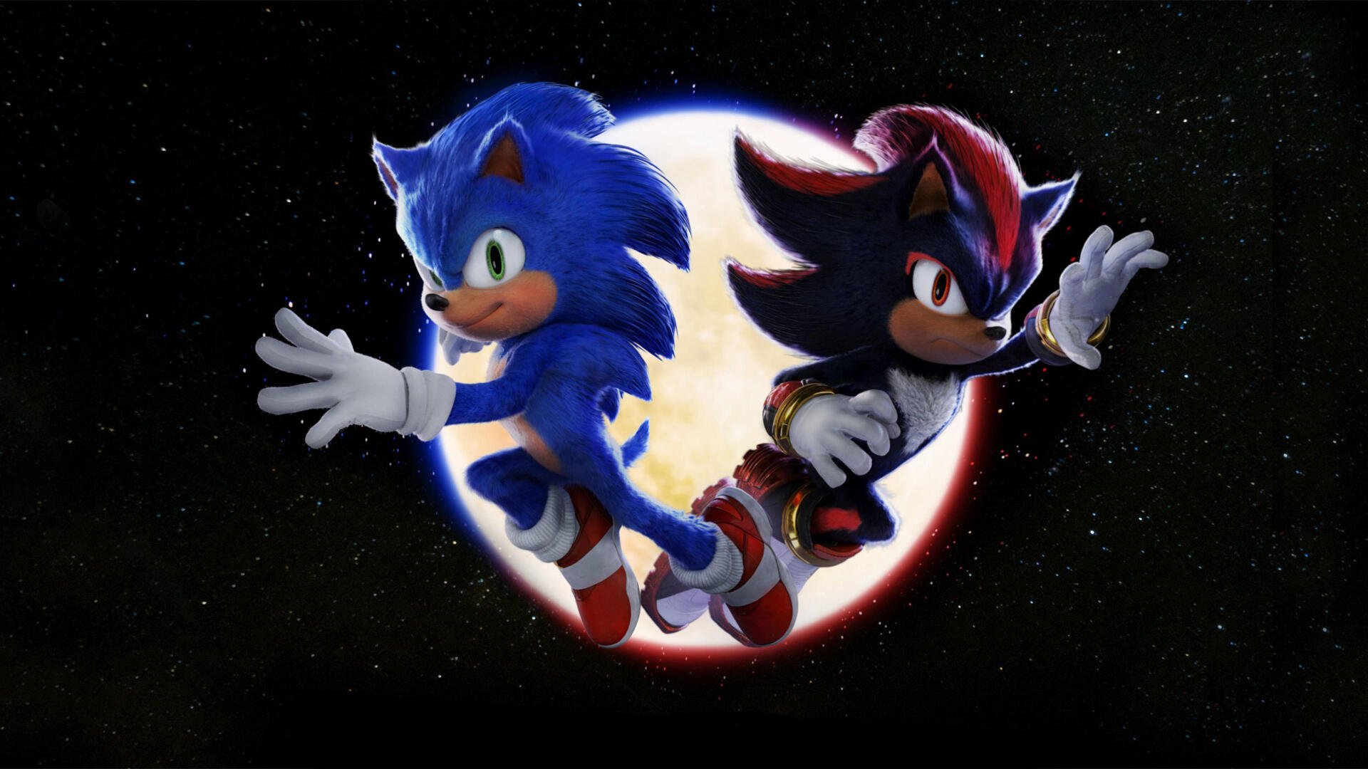 Sonic the Hedgehog 3 — 4K Ultra HD: Sonic & Shadow Wallpaper