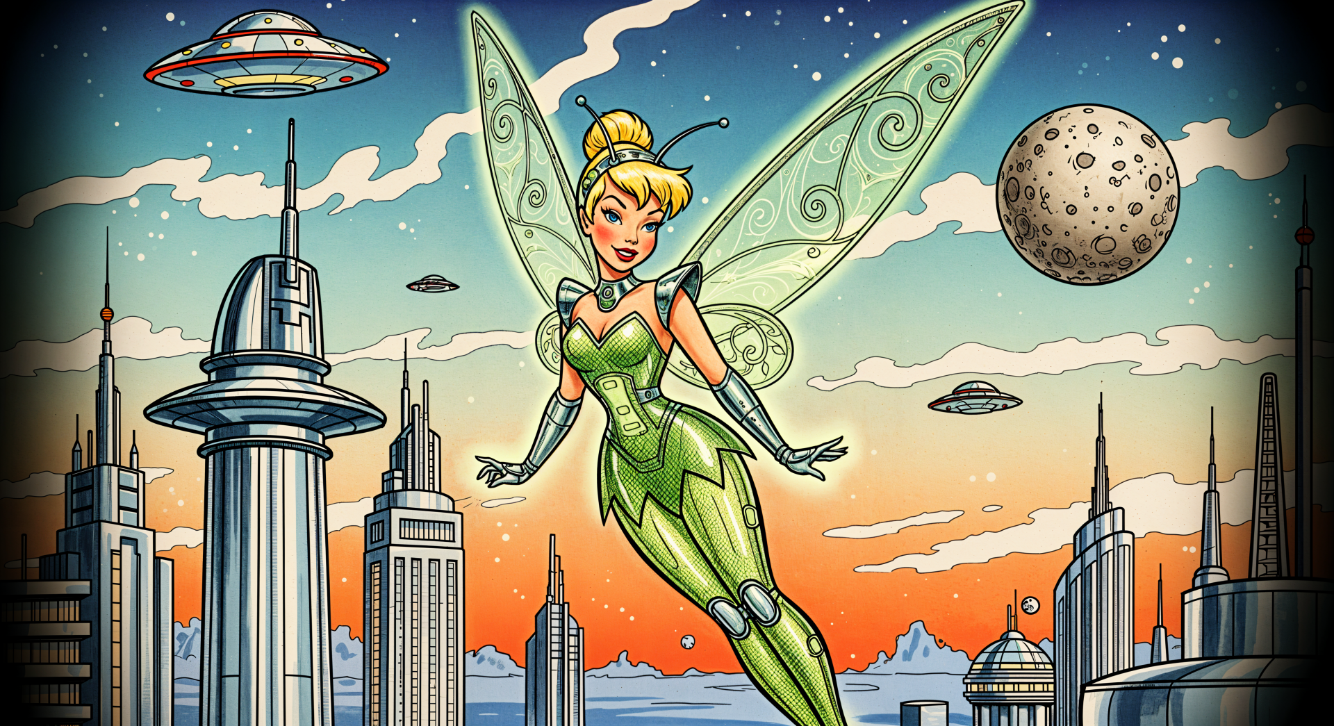 Tinker Bell — 4K Ultra HD Wallpaper: Starbound Skyline by QuantumCurator