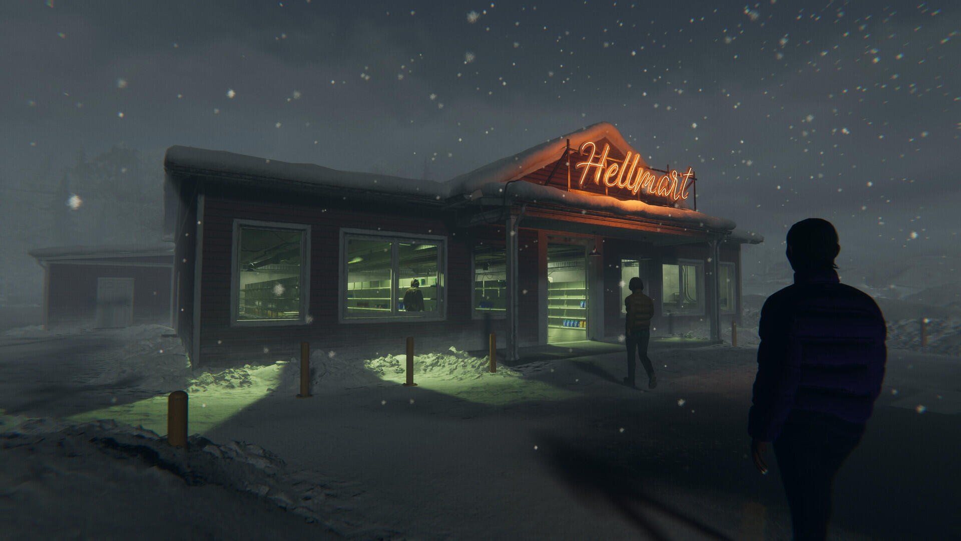 Hellmart Nightfall — Abandoned Game Shop HD Wallpaper