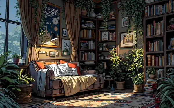 Cozy 4K Reading Nook — Ultra HD Wallpaper by QuantumCurator