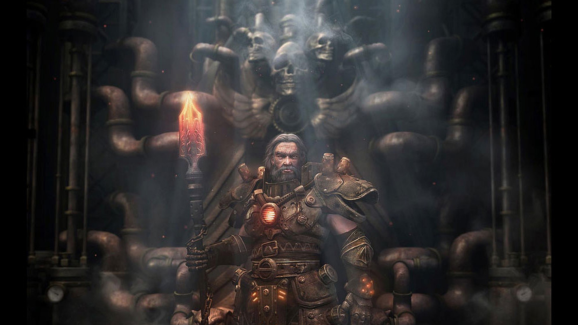 Epic Fantasy Warrior: HD Battlescape Wallpaper