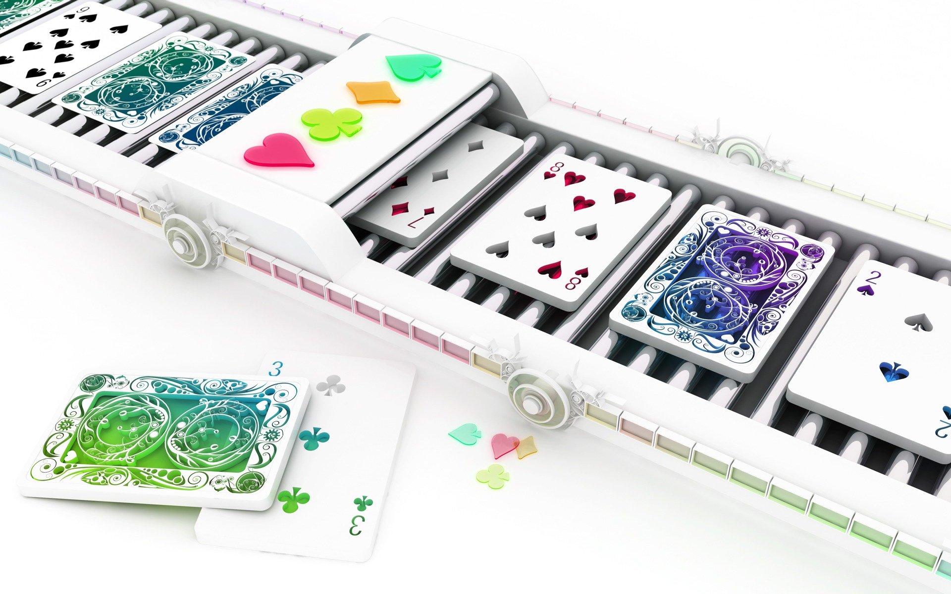 HD Wallpaper of Vibrant Man-Made Playing Cards