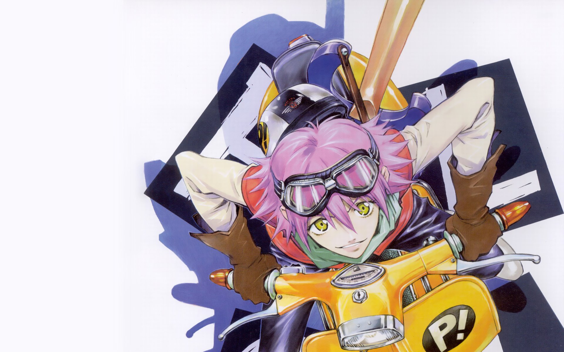 Haruko Haruhara HD Wallpaper - FLCL Adventure Awaits by Sadamoto Yoshiyuki