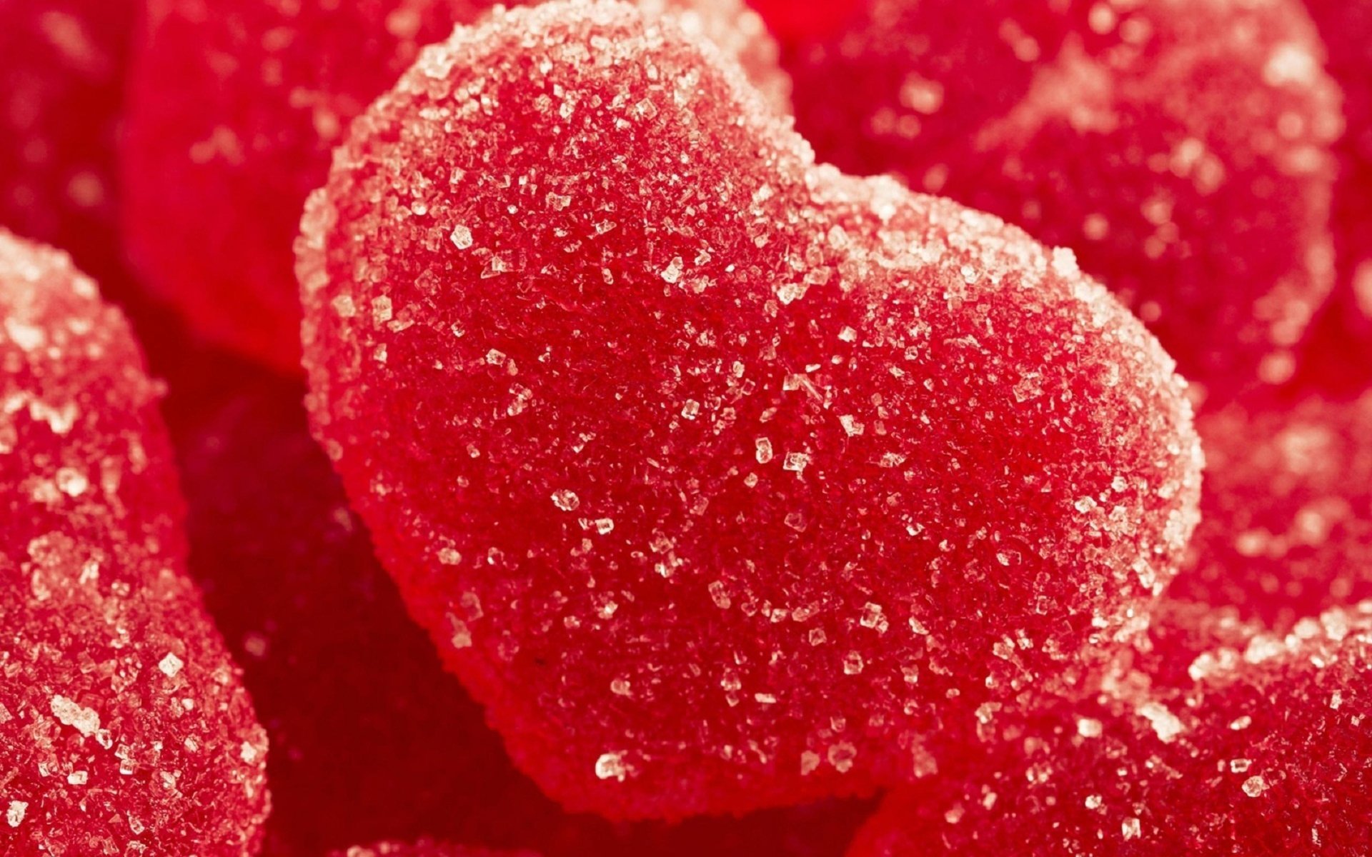 Sweet Red Hearts: HD Wallpaper of Sugar Candy Delight