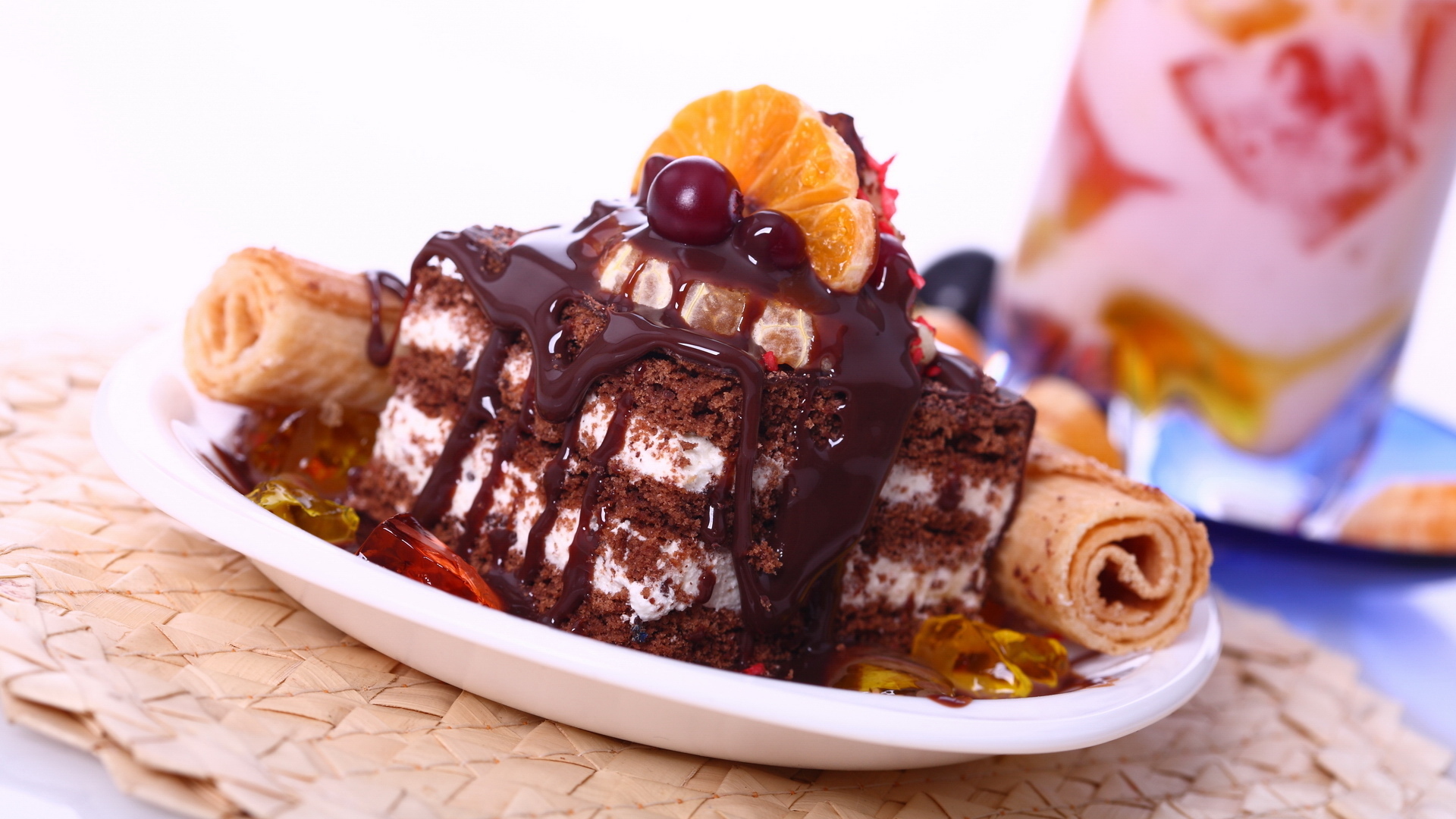 Indulge in Delight: HD Wallpaper of Delicious Cake