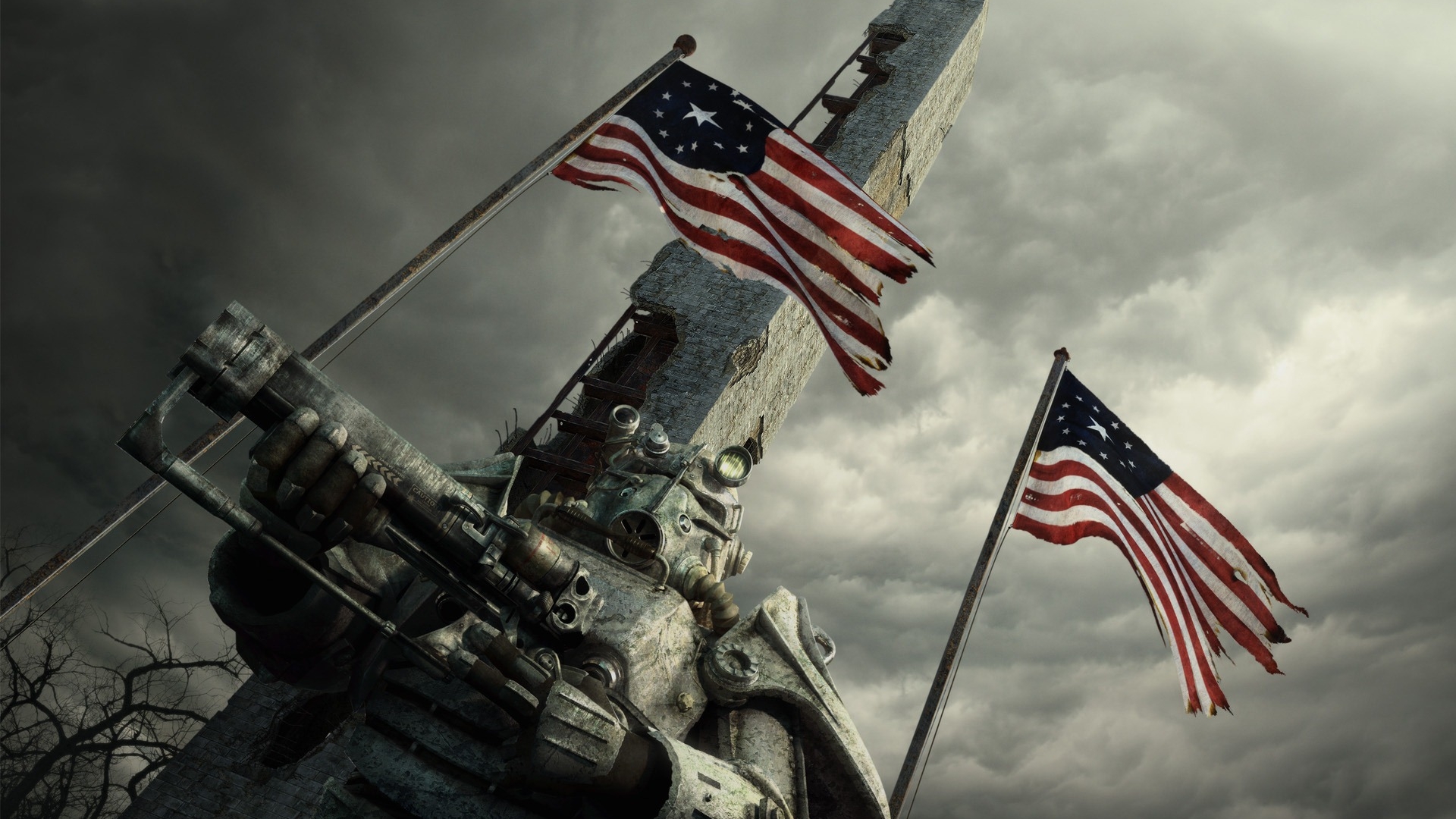Fallout HD Wallpaper: Post-Apocalyptic Valor in Striking Detail