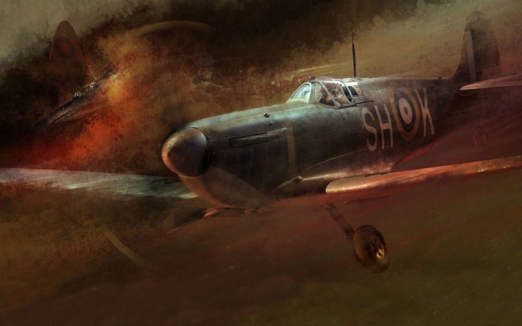 HD Military Wallpaper: Iconic Supermarine Spitfire in Action
