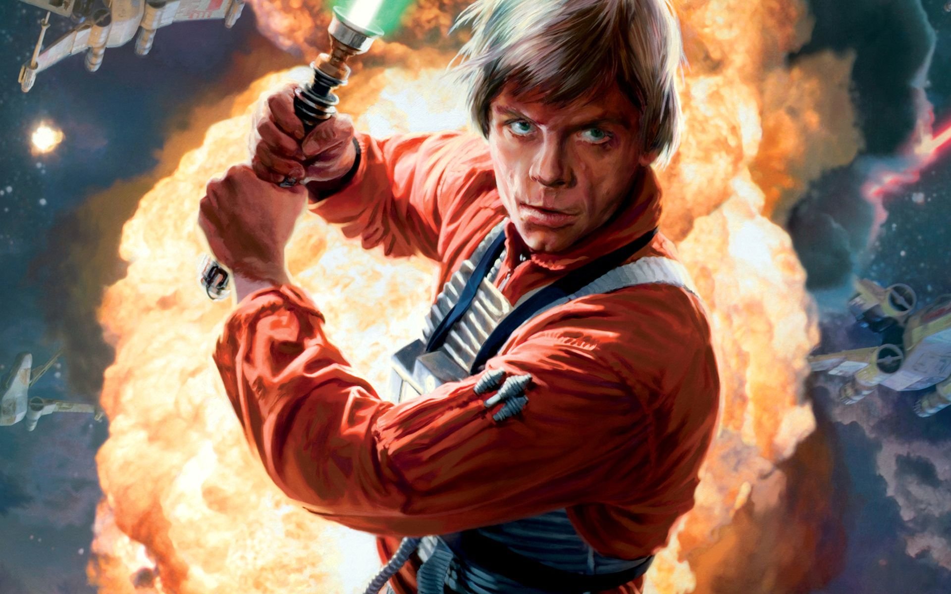 Epic X-Wing Battle: Luke Skywalker HD Wallpaper