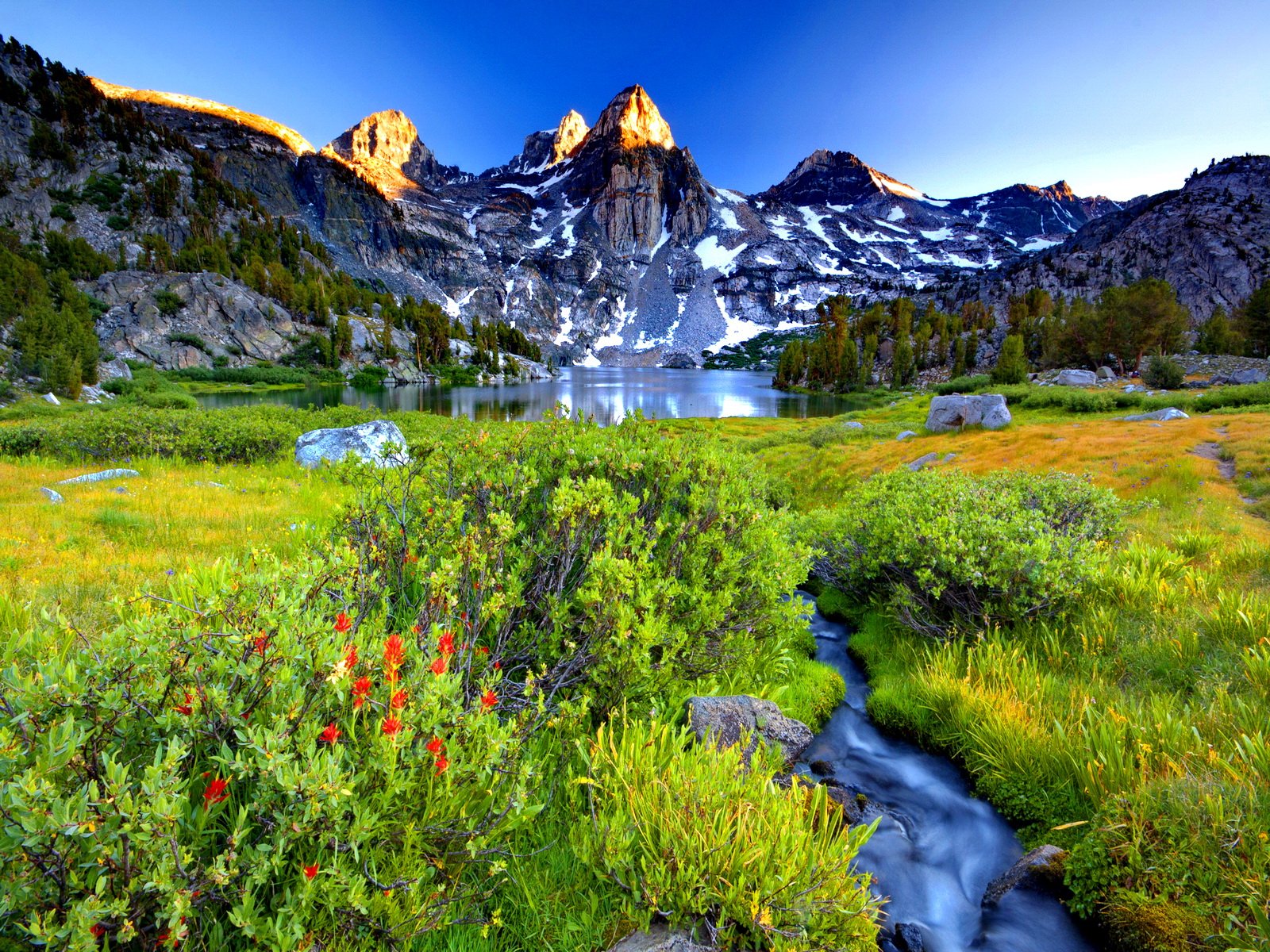 Serene Mountain Landscape HD: Nature’s Vibrant Canvas | 1600x1200 ...