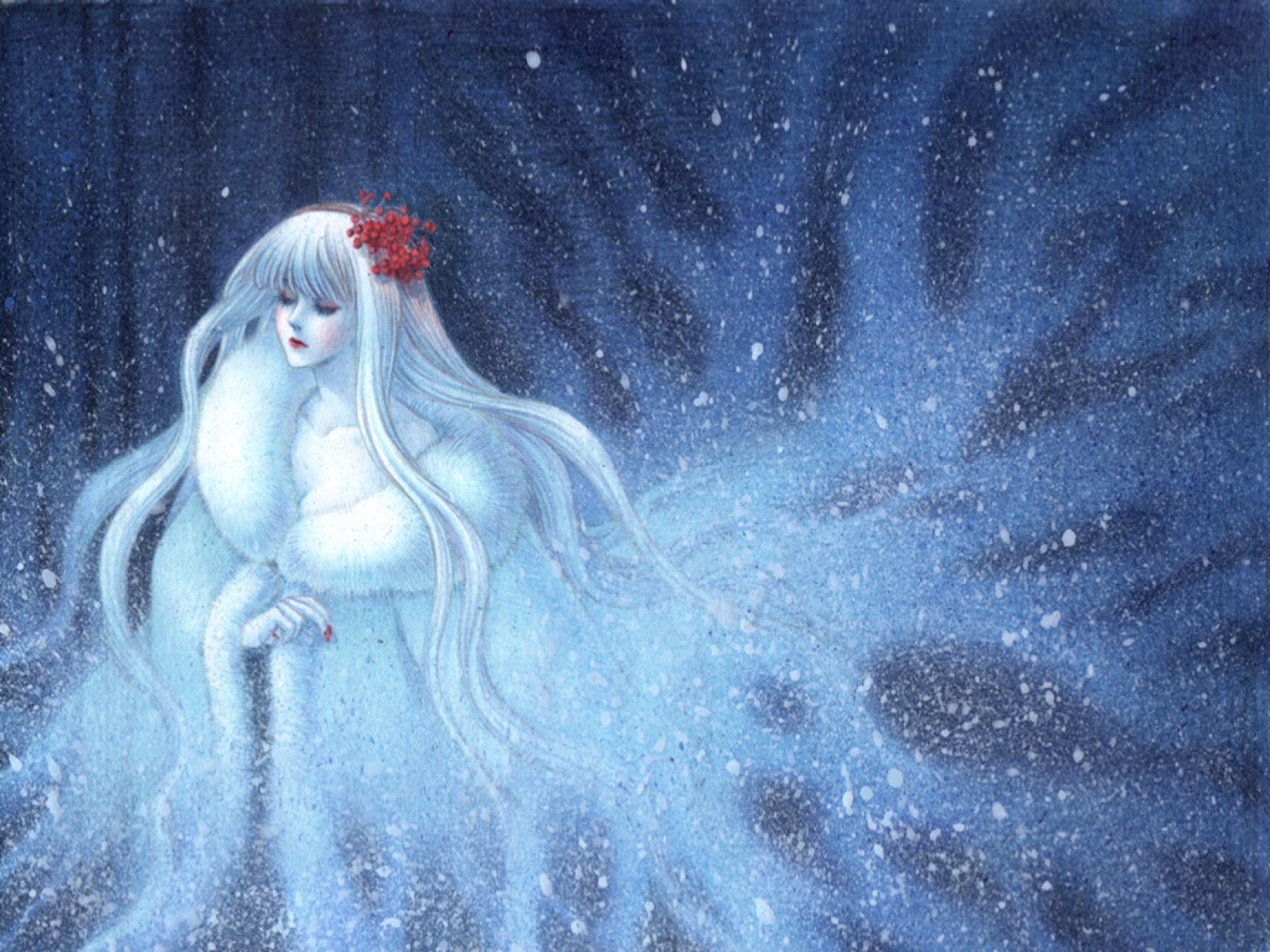 Enchanted Winter: HD Fantasy Wallpaper of a Snowy Goddess by PirateRu ...