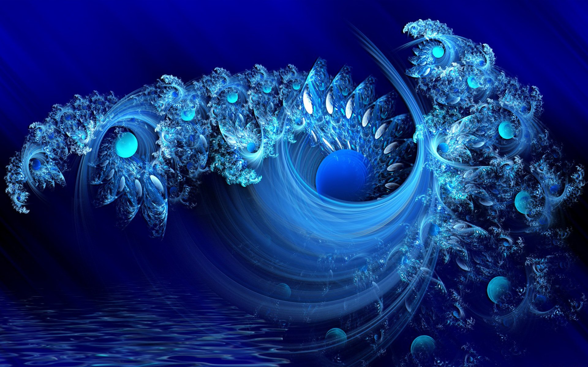 Blue Pearls Wallpaper